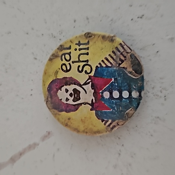 Accessories | Vintage 7s 80s Creepy Ronald Mcdonald Eat Shit Punk Pin ...